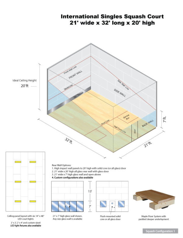 Squash Court Construction | Allied Products | Athletic Sports Flooring ...